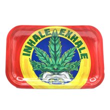 Inhale Exhale Metal Rolling Tray - Medium | Smoke Arsenal