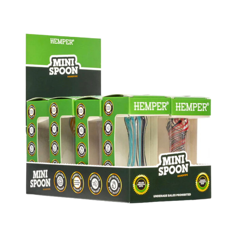 3.5" Hemper Mini Spoon Pipe - 8ct | Smoke Arsenal