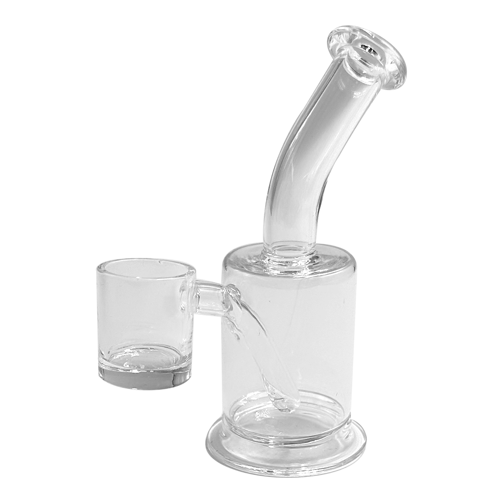 MINI DAB RIG - FULL QUARTZ W/ ATTACHED BANGER - (WPQ-005) | Smoke Arsenal